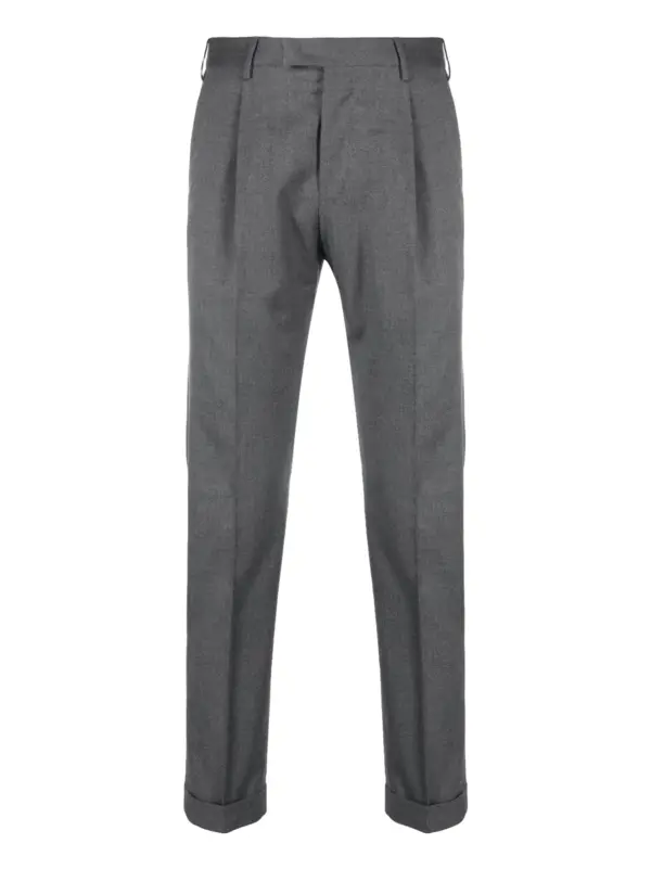 PT TORINO Low-rise Tapered Trousers - Grey