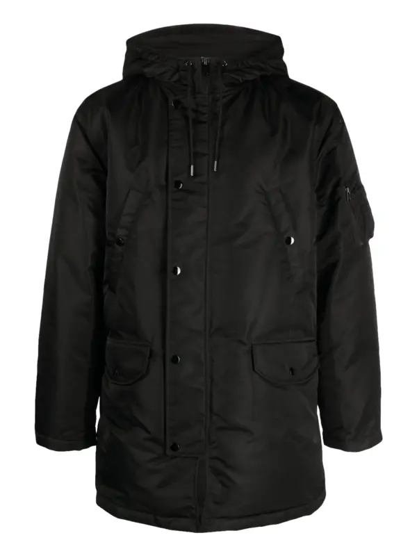 Theory Padded Hooded Jacket - Black