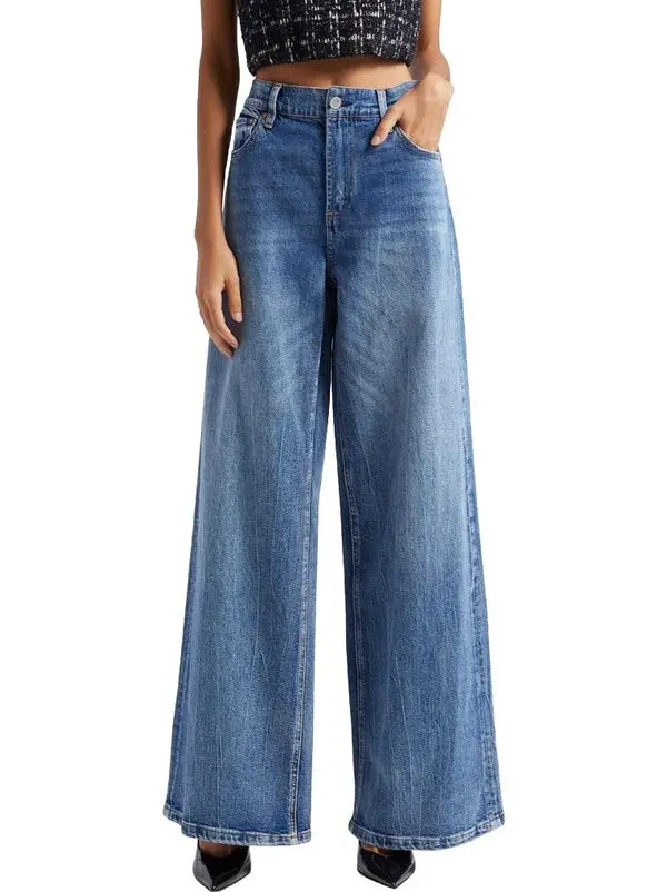Alice + Olivia Trish Mid-rise Baggy Jeans - Brooklyn Blue