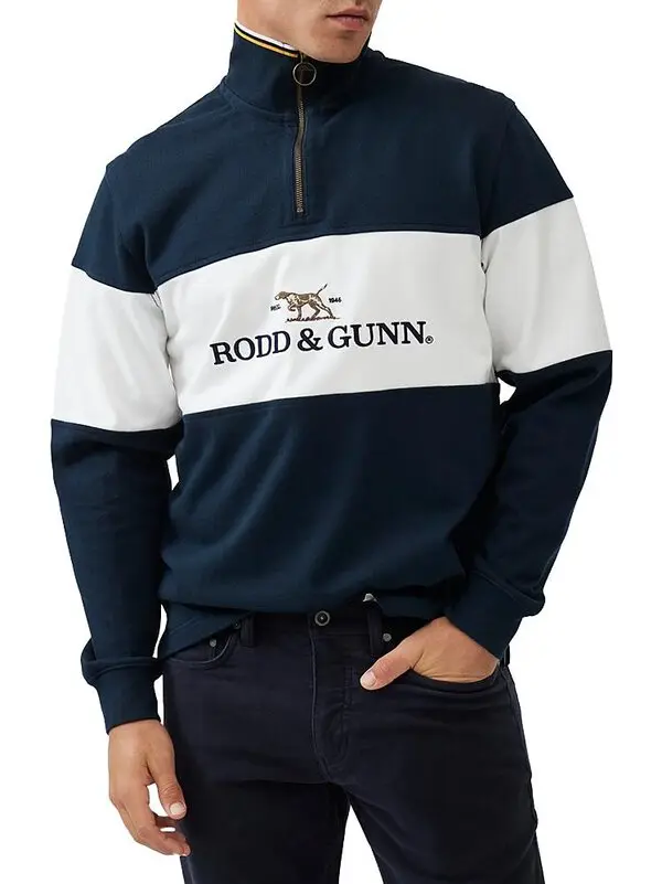 Rodd & Gunn Rodd And Gunn Forester Peak Quarter Zip Sweatshirt - Midnight