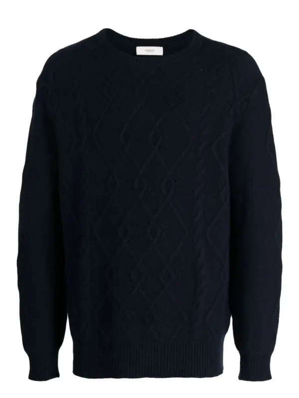 Pringle Of Scotland Cable-knit Cashmere Jumper - Blue