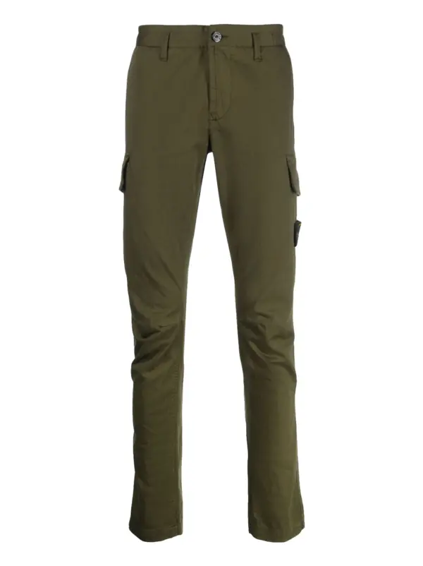 Stone Island Compass-logo Patch Trousers - Green