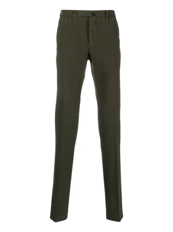 Incotex Batavia Pressed-crease Slim-fit Trousers - Green