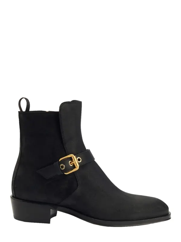 GIUSEPPE ZANOTTI Jhonny Leather Ankle Boots - Black