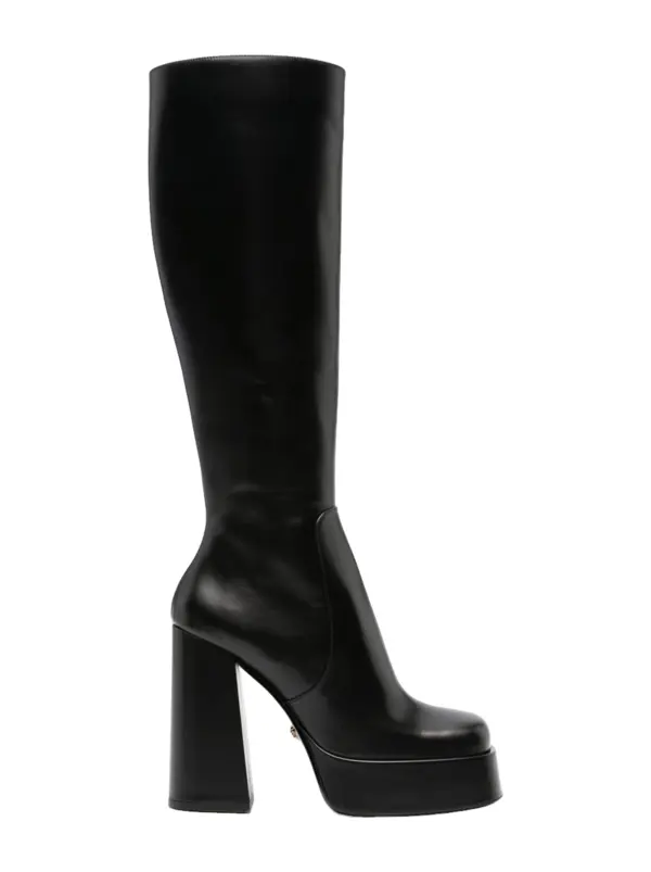 Versace Aevitas 125mm Leather Platform Boots - Black