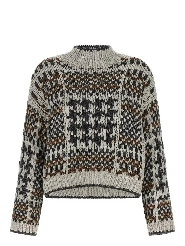 Brunello Cucinelli Opera' Yarn Cashmere Sweater - Multicolor