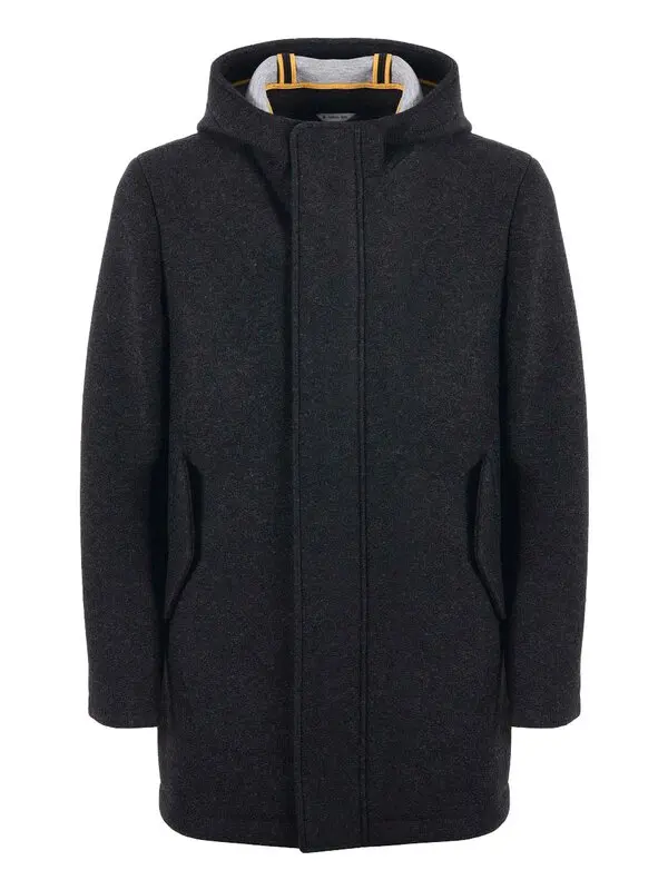 MANUEL RITZ Felted Wool Cloth Jacket - Grey