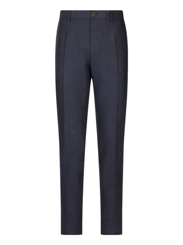 Dolce & Gabbana Tailored Linen Trousers - Black