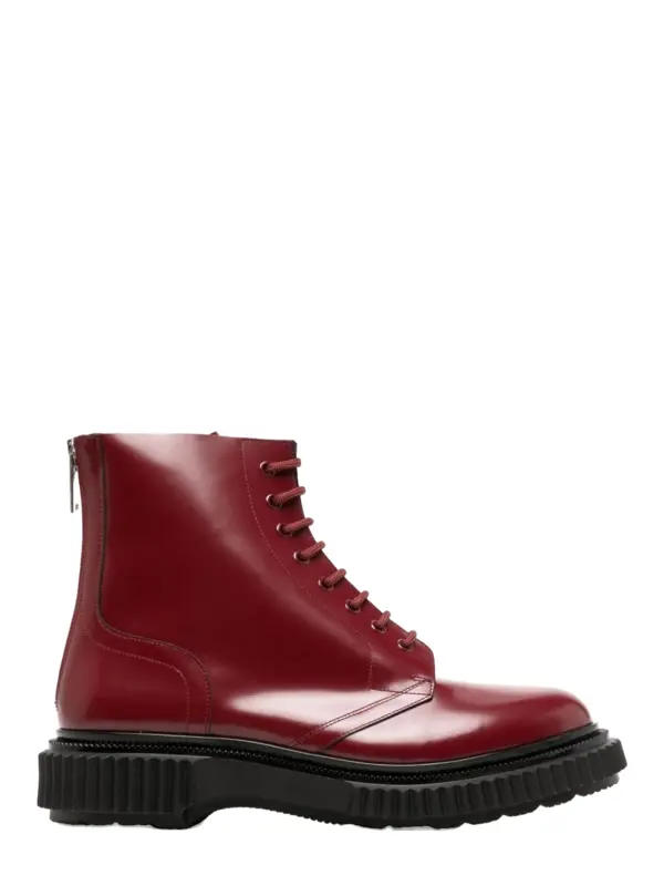ADIEU PARIS Type 196 Leather Ankle Boots - Red