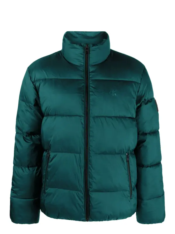 Calvin Klein Logo-patch Padded Jacket - Green