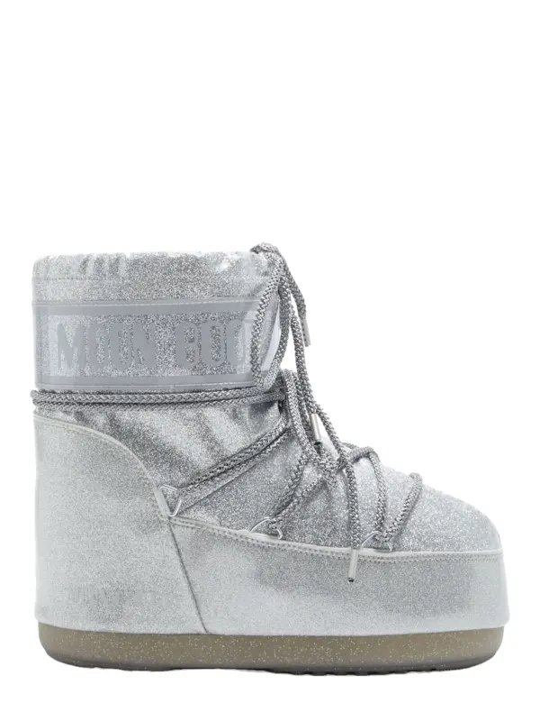 Moon Boot Icon Low Glitter Boots - Silver