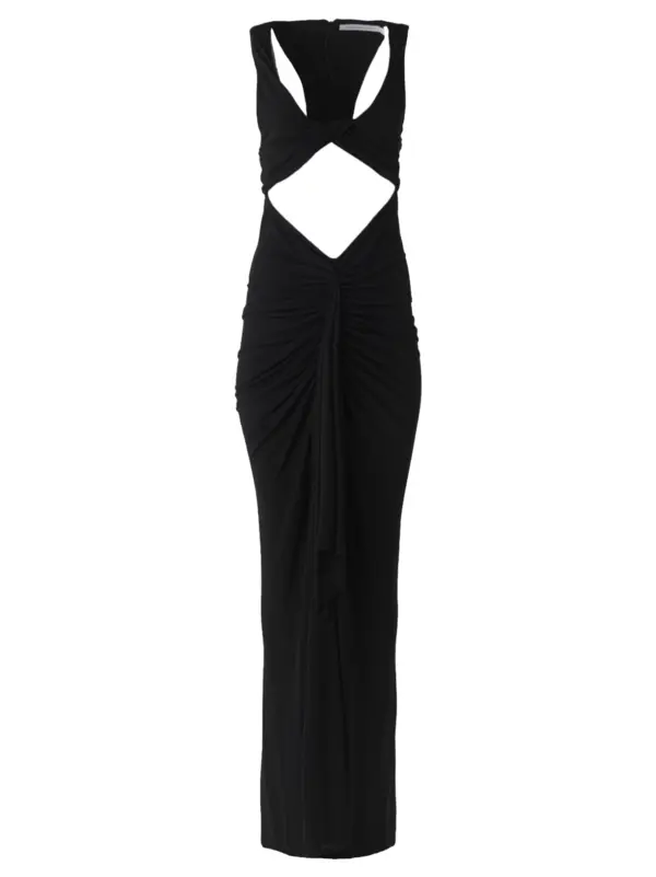 Christopher Esber Vivenda Draped Cut-out Dress - Black
