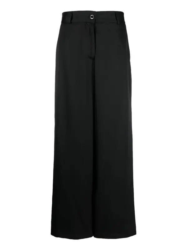 JIL SANDER High-waisted Wide-leg Trousers - Black
