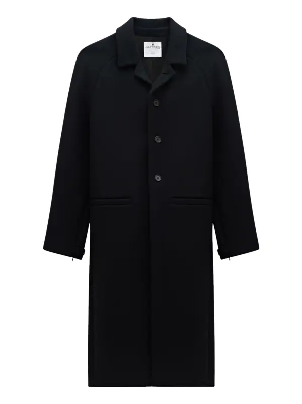COURREGES Zipped-sleeves Single-breasted Coat - Black