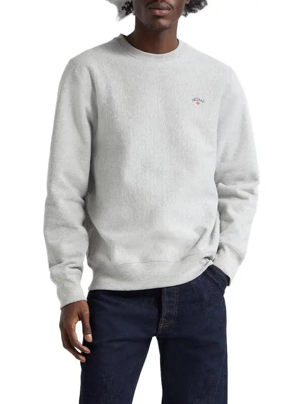 NOAH Classic Cotton Crewneck Sweatshirt - Heather Grey