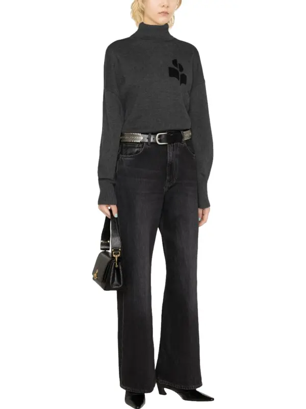 MARANT ETOILE Nash Logo-intarsia Sweater - Grey