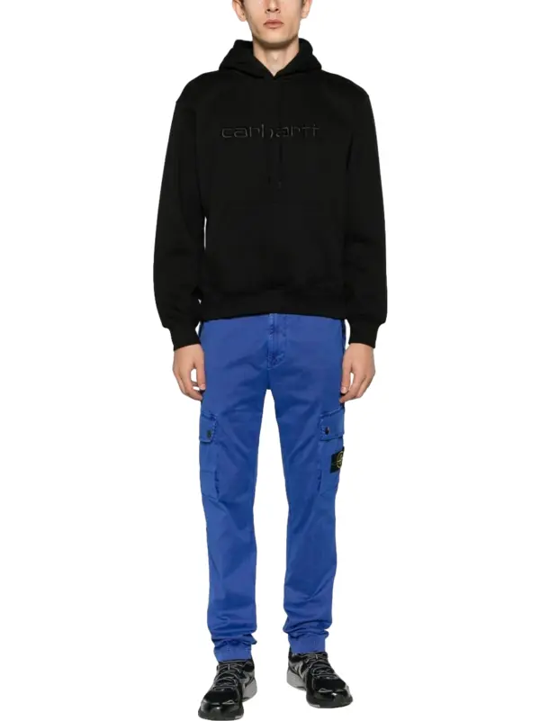 Carhartt Work In Progress Logo-embroidered Hoodie - Black
