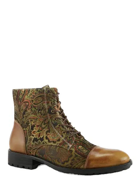 SPRING STEP SHOES Berger Jacquard Bootie - Tan Multi
