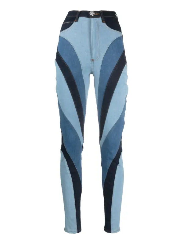 Philipp Plein Patchwork Skinny Jeans - Blue