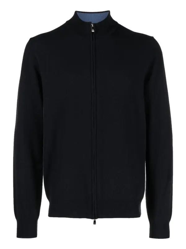 Corneliani Funnel-neck Cardigan - Blue