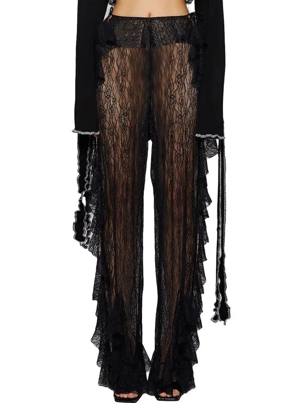 ESTER MANAS Mermaid Lace Pants - Black