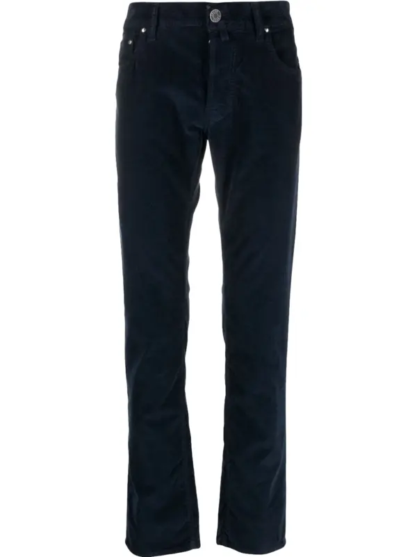 Jacob Cohen Bard Mid-rise Straight-leg Trousers - Blue