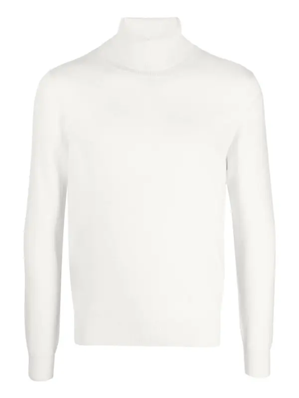 Malo Roll-neck Cashmere Jumper - White