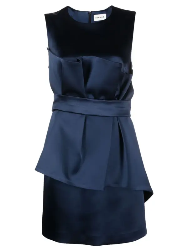 P.a.r.o.s.h Satin Belted Minidress - Blue