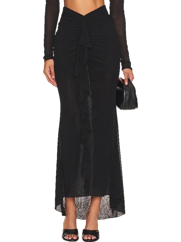 Nbd Deepa Maxi Skirt - Black