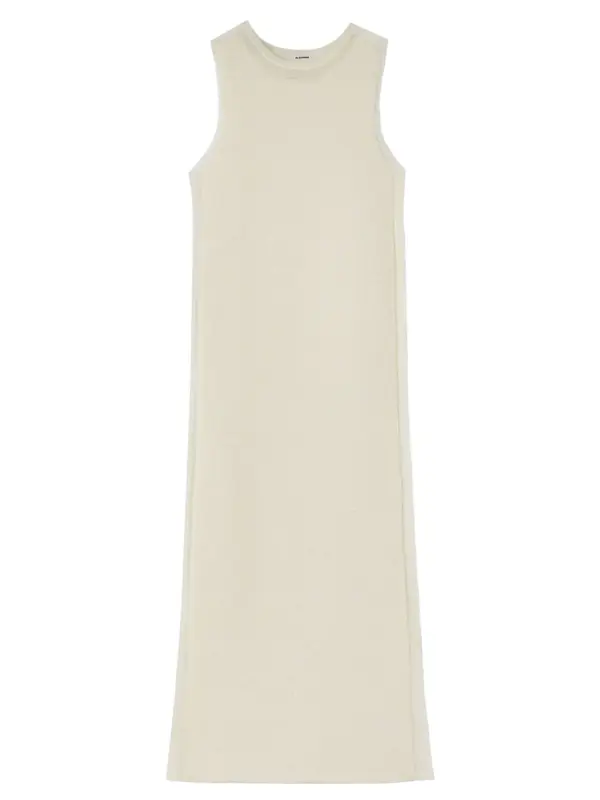 JIL SANDER Semi-sheer Knit Dress - White