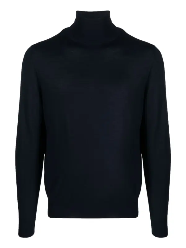 Canali Roll Neck Jumper - Blue