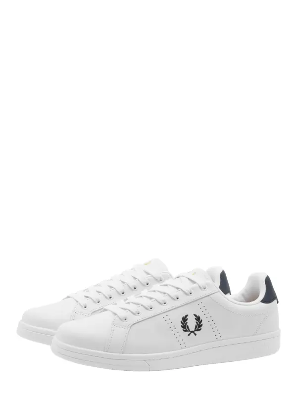 Fred Perry B721 Leather Sneakers - White/navy