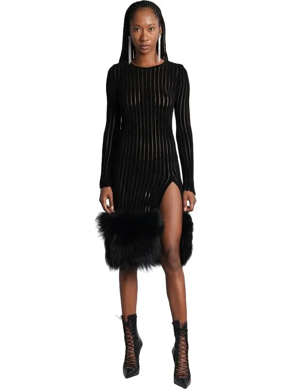 Blumarine Long Viscose Dress - Black