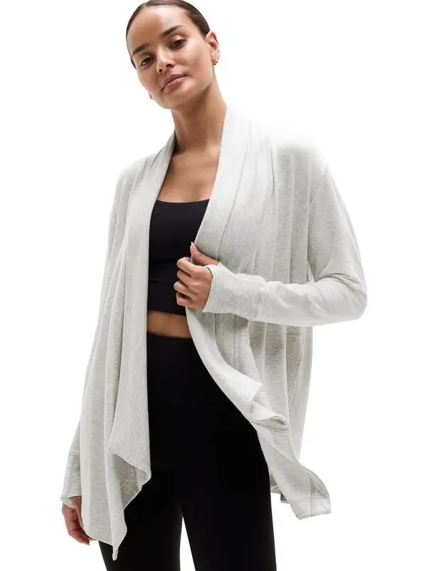 Athleta Pranayama Restore Wrap - Light Grey Heather