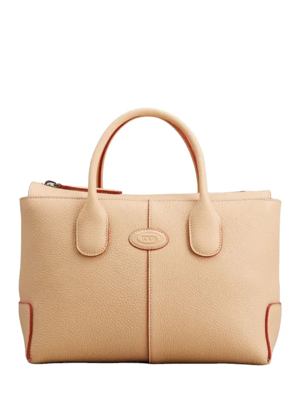 TOD'S Small Di Logo-patch Shoulder Bag - Neutrals