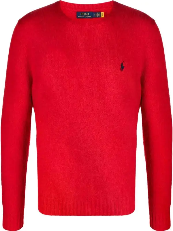 Ralph Lauren Polo Pony Crew-neck Jumper - Red