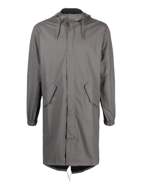 Rains Fishtail Coated Parka - Grey