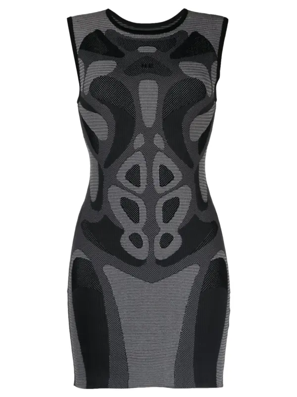 HELIOT EMIL Patterned Intarsia-knit Dress - Black