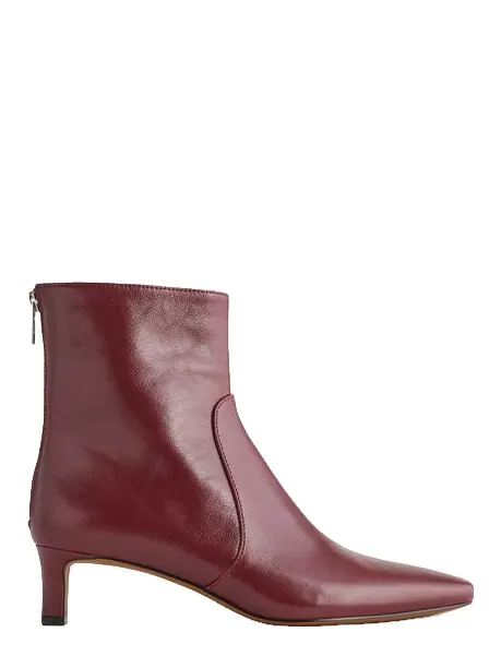 Madewell The Dimes Kitten Heel Boot - Deep Merlot