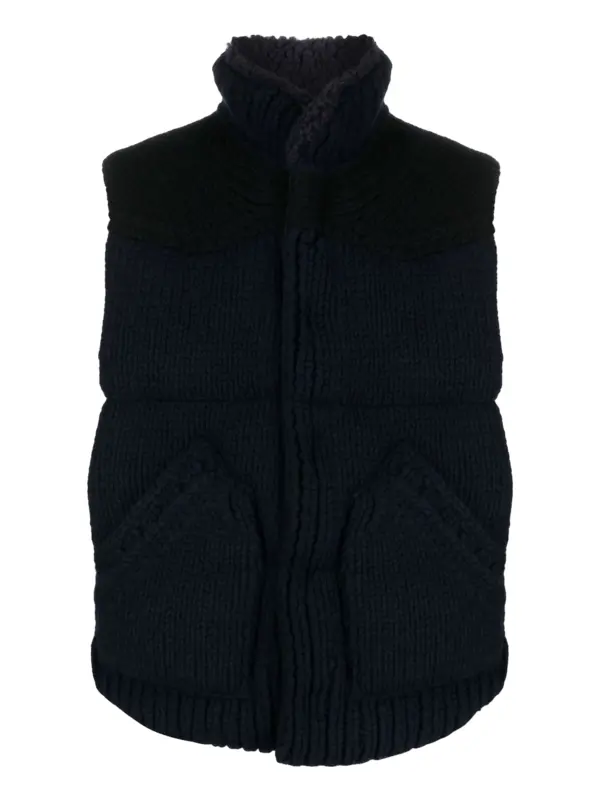 Sacai Padded Knit Gilet - Black