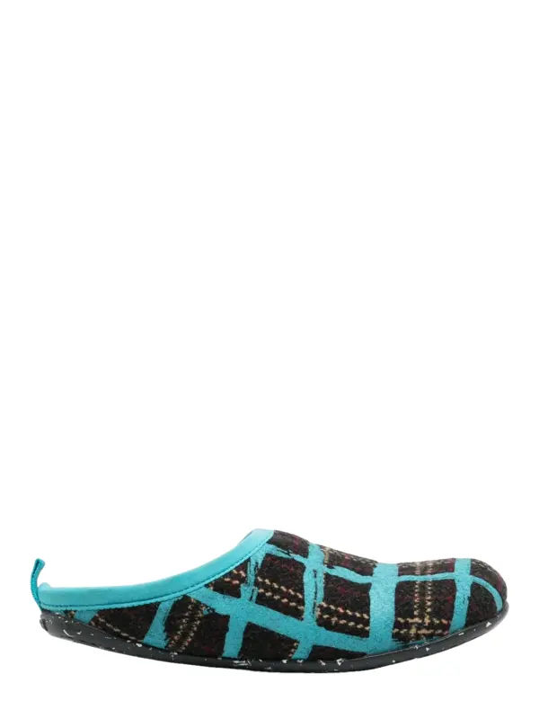 Camper Wabi Patterned Wool Slippers - Black