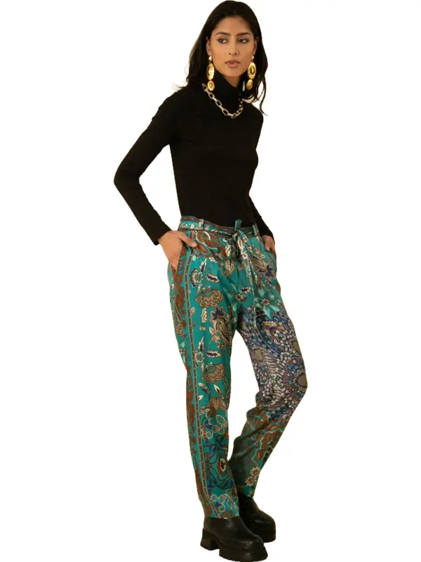 Hale Bob Ivy Twill Pant - Floral / Multicolor