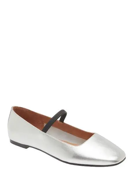Madewell The Greta Ballet Flat - Silver