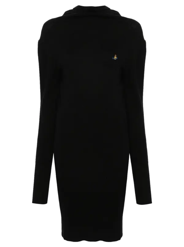 VIVIENNE WESTWOOD Orb-embroidered Mini Dress - Black
