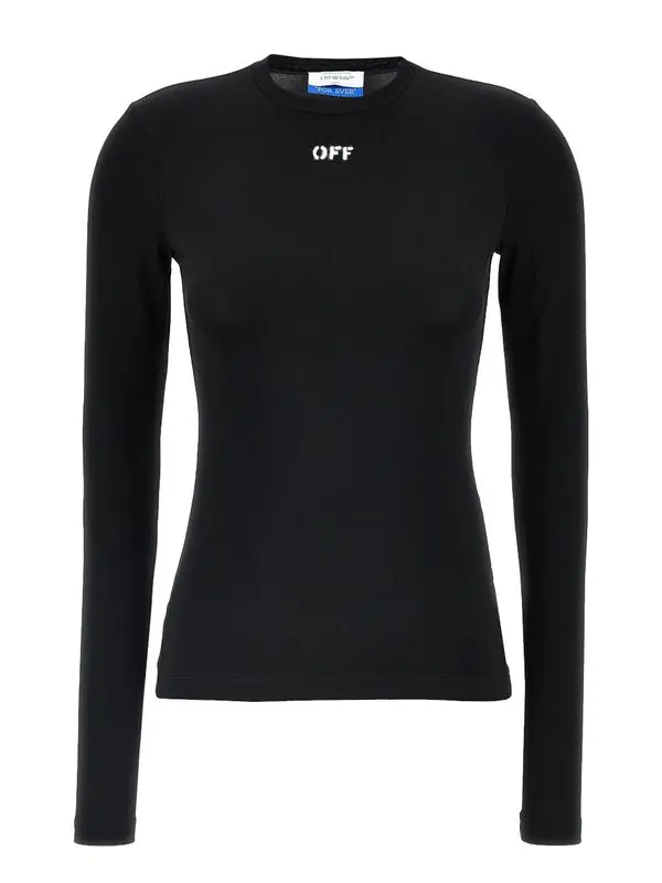 Off-White Off Stamp' Top - Black