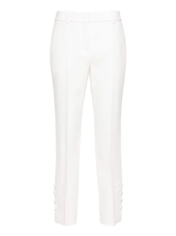 Ermanno Scervino Pressed-crease Cady Trousers - White
