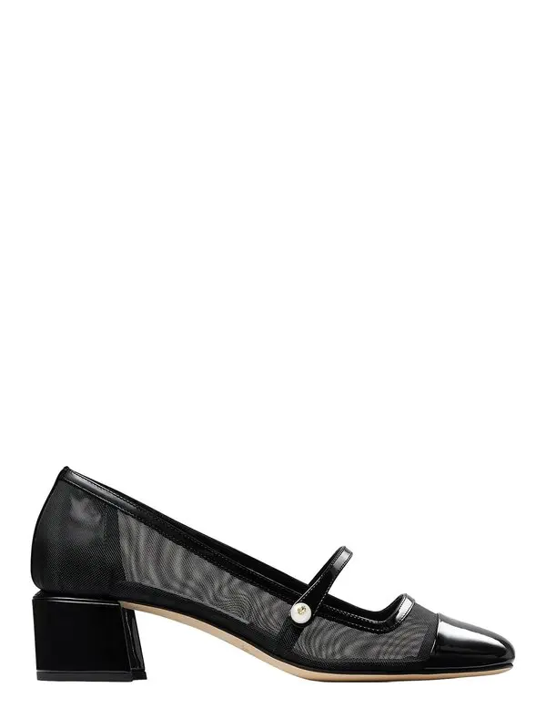 JIMMY CHOO Elisa 45 Patent And Mesh Pumps - Black