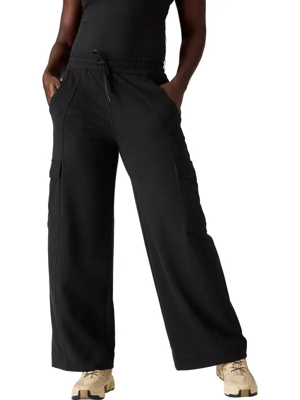 Athleta Retroterry High-rise Wide-leg Cargo Pants - Black