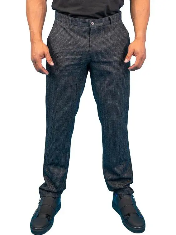 MACEOO Squared Stretch Flat Front Trousers - Black