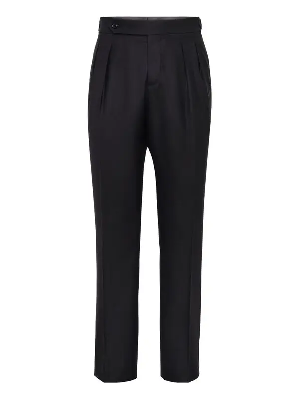 Brunello Cucinelli Virgin Wool-blend Trousers - Black